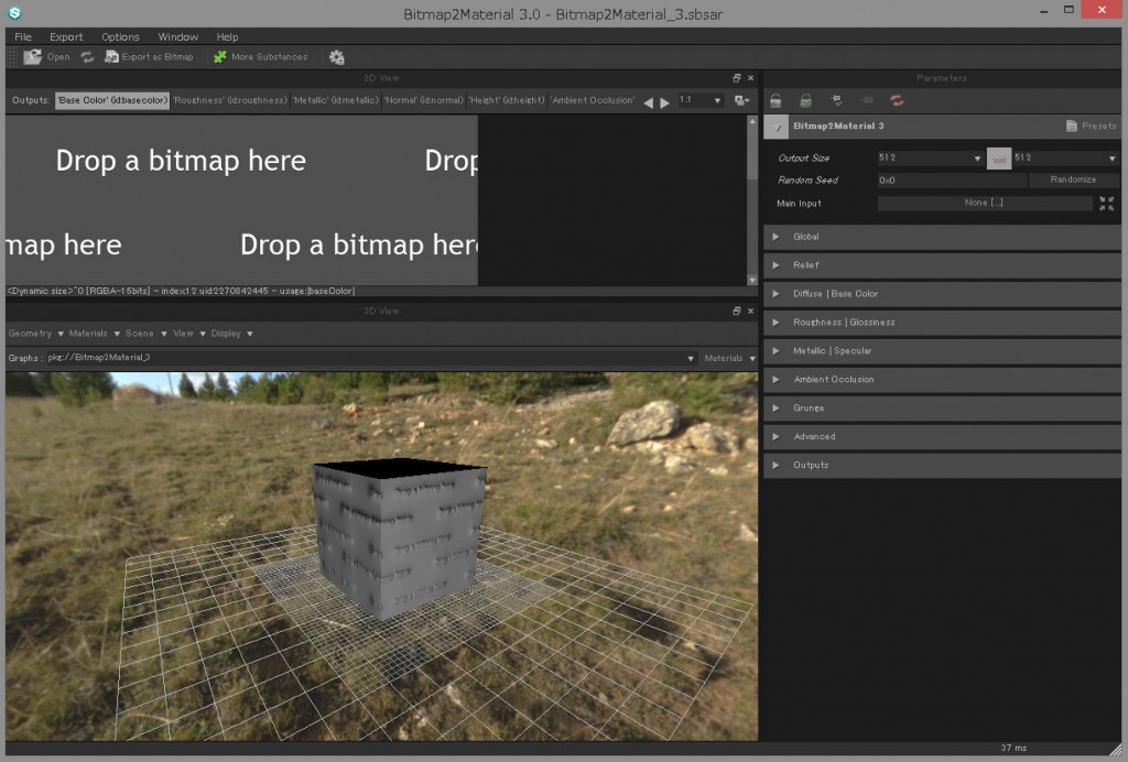 Bitmap2Materialの使い方#1：B2Mについてから、画面表示、マウス操作、読み込みまで - CGrad Project